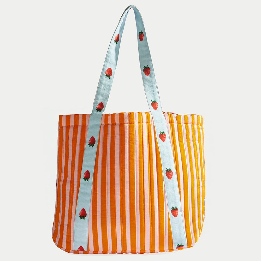 Royal Stripe Strawberry Tote Bag – KAS Australia